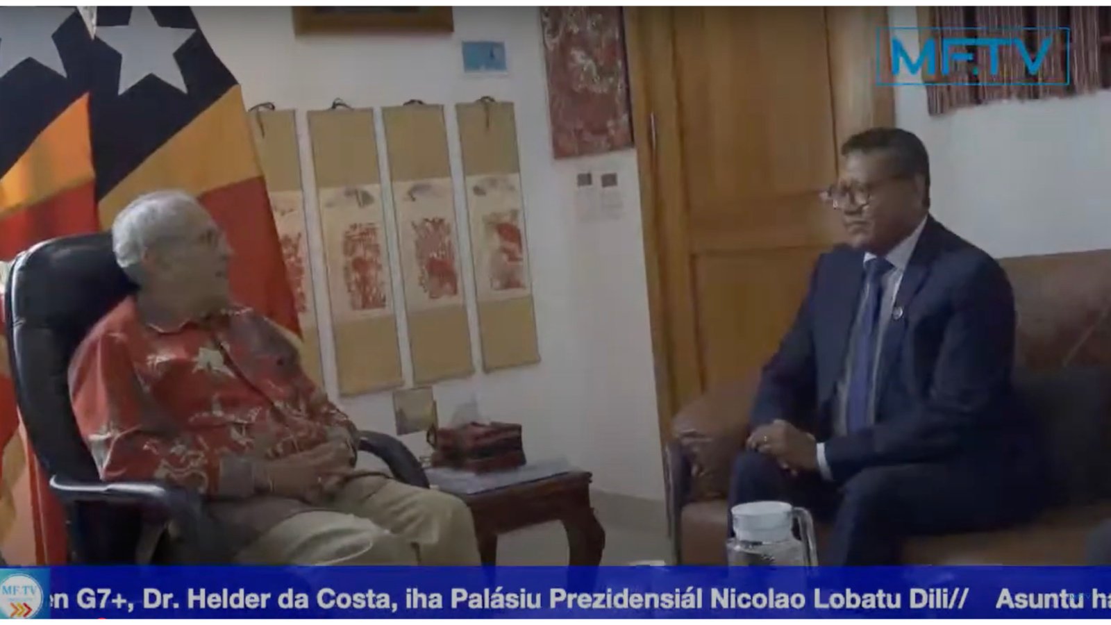 MFTV TIMOR LESTE | Prezidente Repúblika, Jose Ramos-Horta Hasoru ho Sekjen G7+, ,iha Palásiu ...